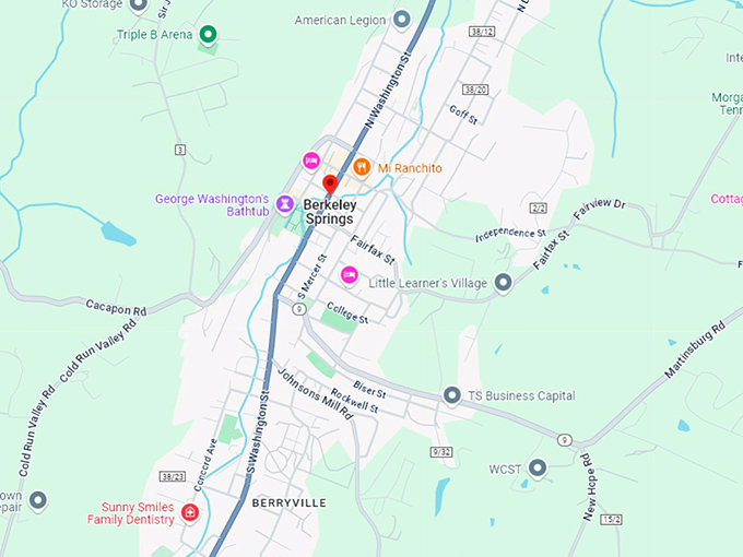 16. berkeley springs map