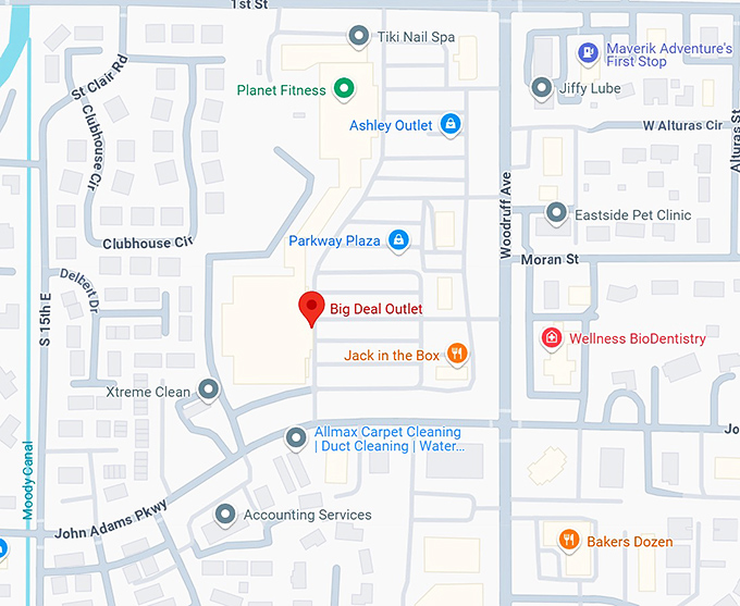 16. big deal outlet map