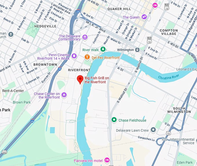 16. big fish grill on the riverfront map