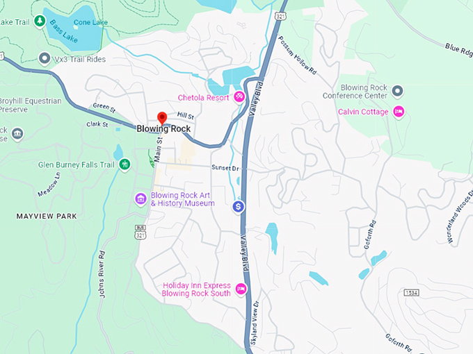 16. blowing rock map