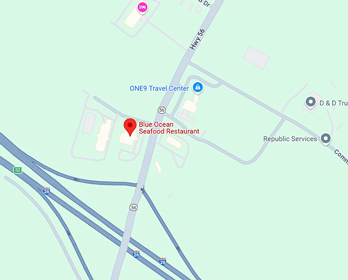 blue ocean seafood restaurant map