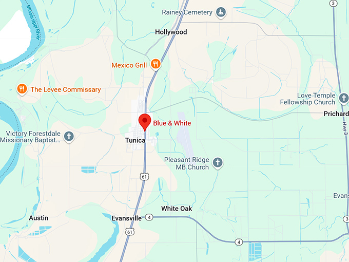 16. blue & white map