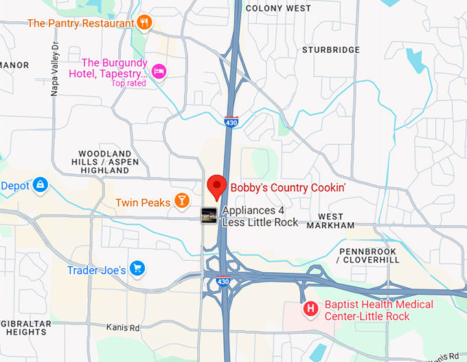 16. bobby's country cookin' map