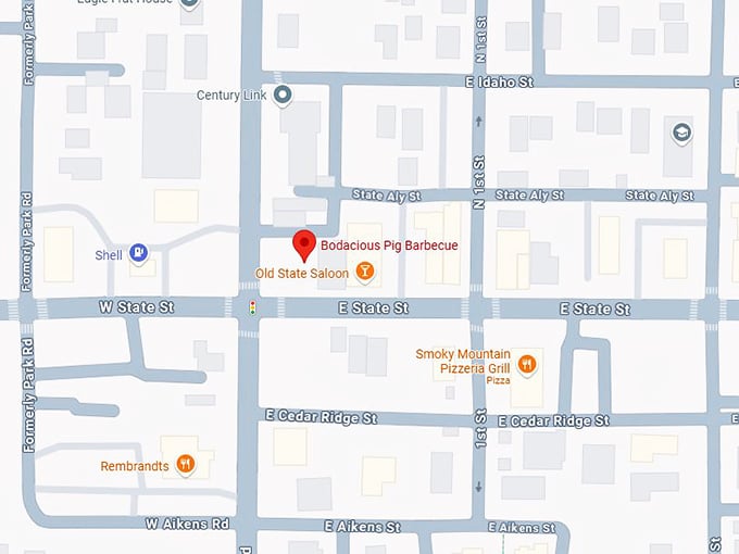 16. bodacious pig barbecue map