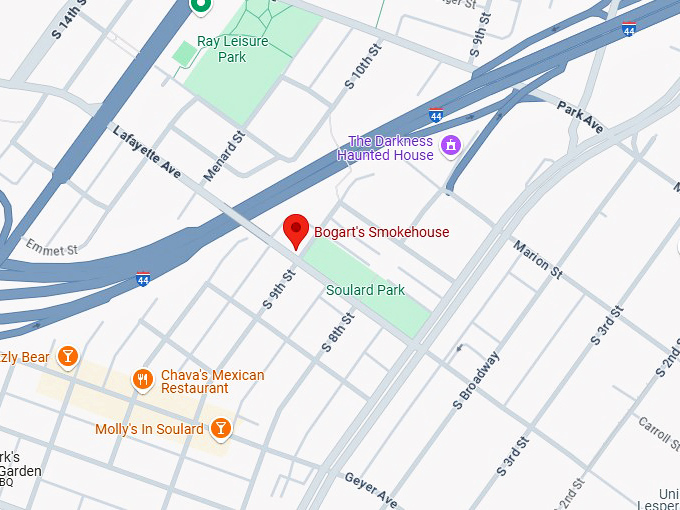 16. bogart's smokehouse map