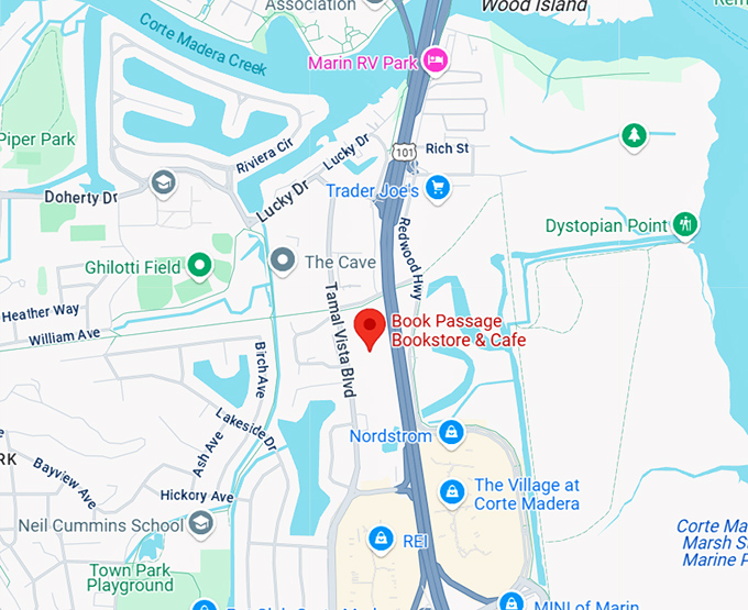 16. book passage bookstore & cafe map