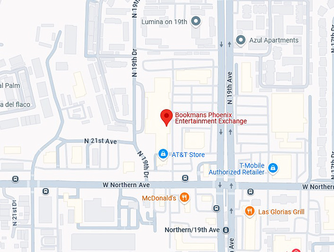 16. bookmans phoenix entertainment exchange map
