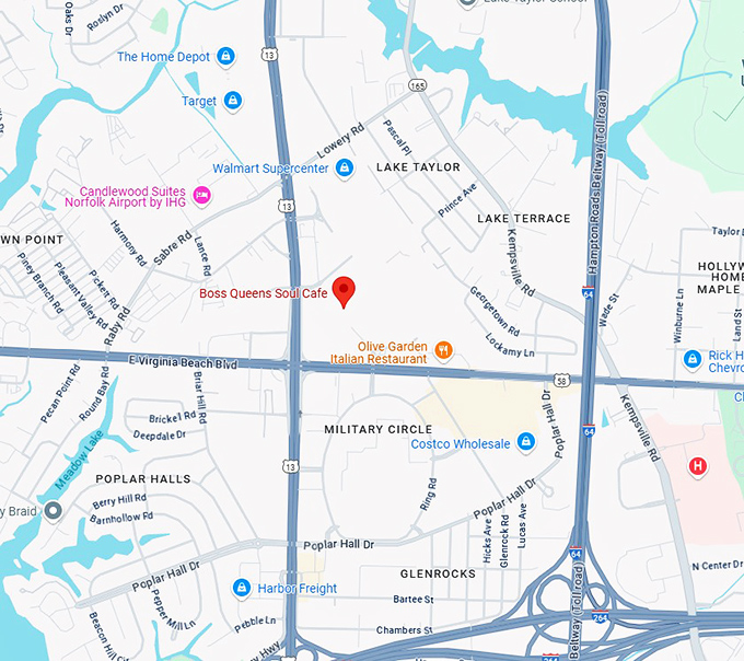 16. boss queens soul cafe map