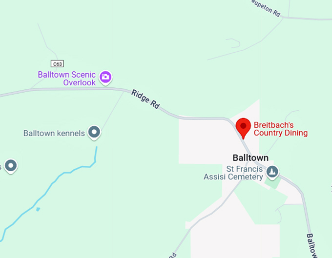 16. breitbach's country dining map