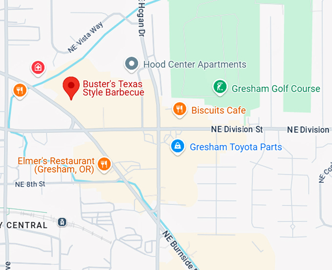 16. buster's texas style barbecue map