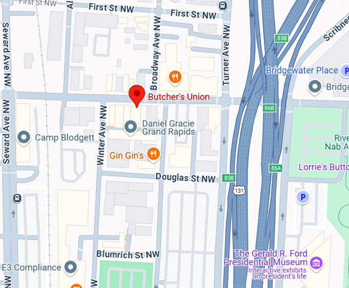 16. butcher's union map