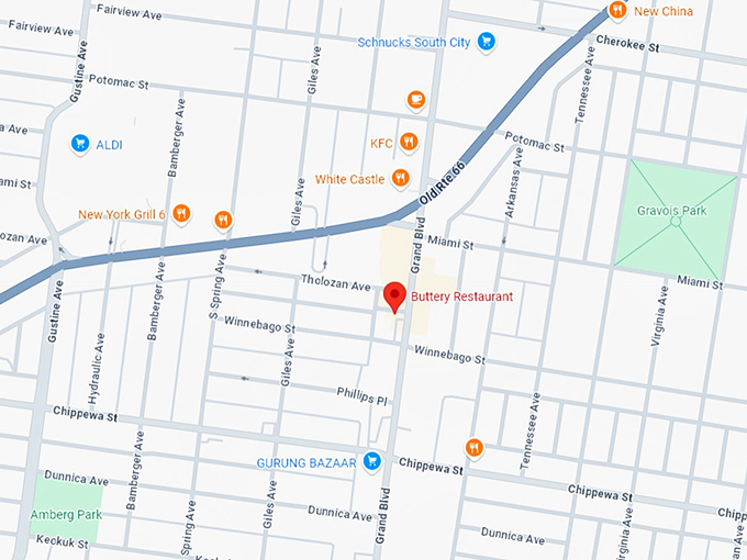 16. buttery restaurant map