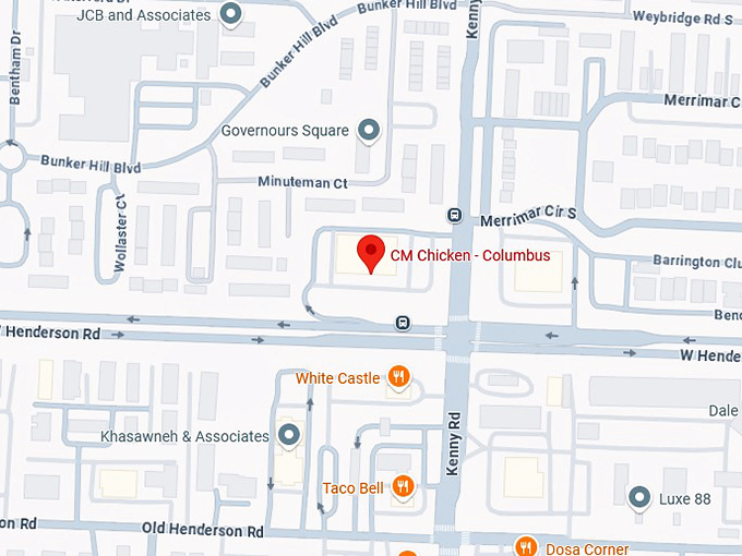 16. cm chicken columbus map