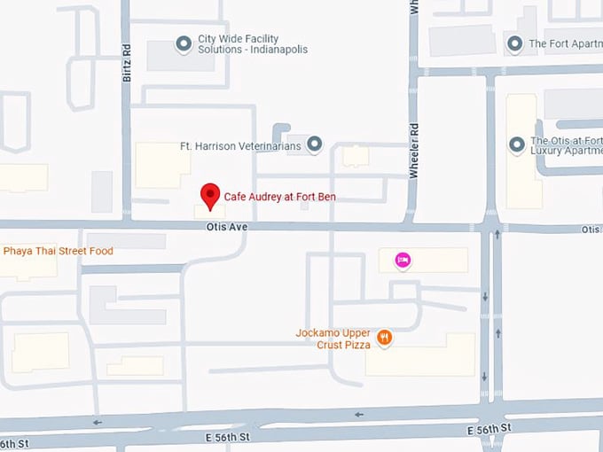 cafe audry at fort ben map