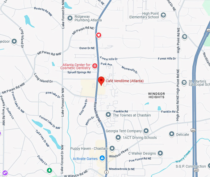 16. caf&eacute; vend&ocirc;me (atlanta) map