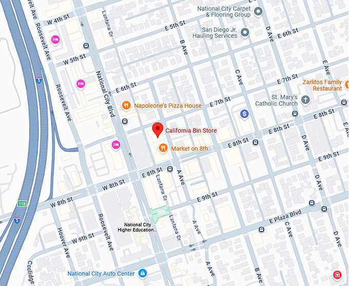 16. california bin store map