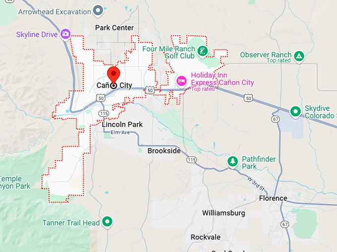 16. cañon city colorado map