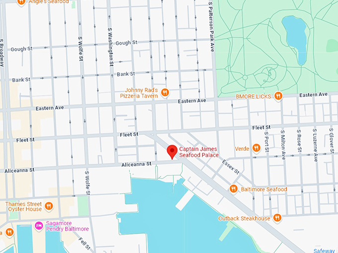 16. captain james seafood palace map