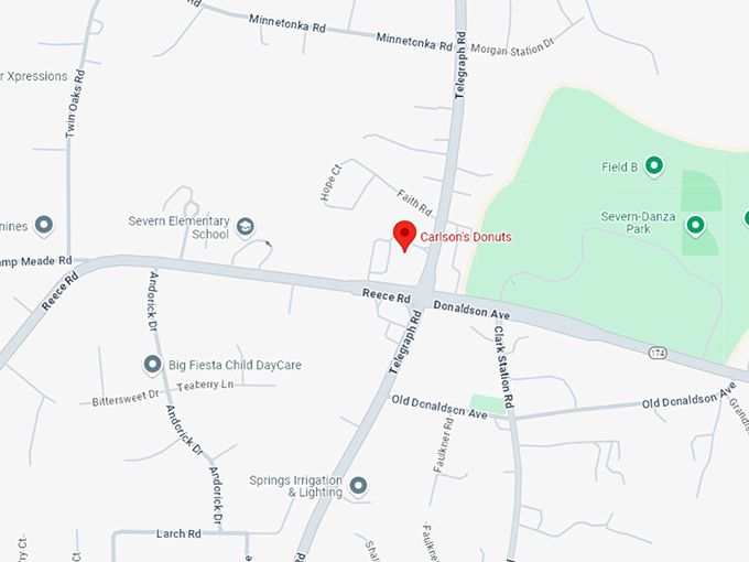 16. carlson's donuts map