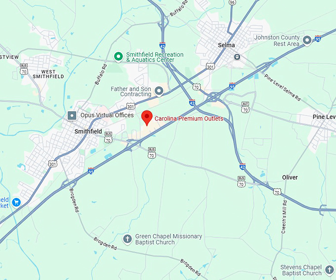 16. carolina premium outlets map