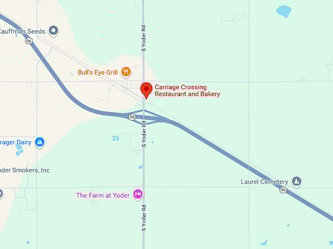 16. carriage crossing restaurant map