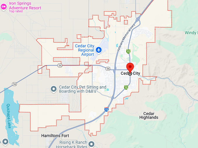 16. cedar city, ut map