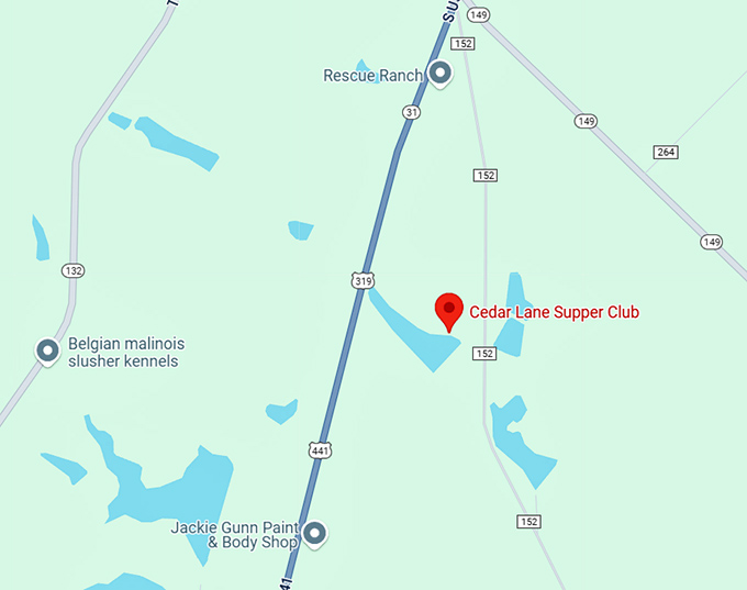 16. cedar lane supper club map