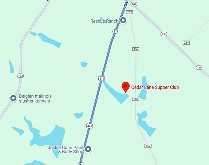16. cedar lane supper club map