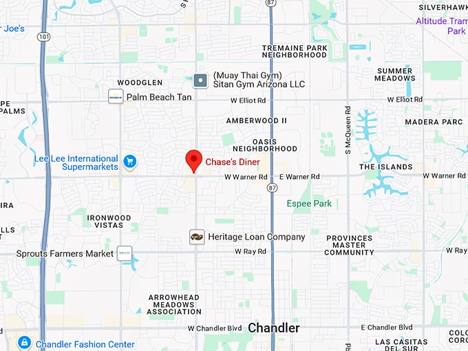 16. chase's diner map