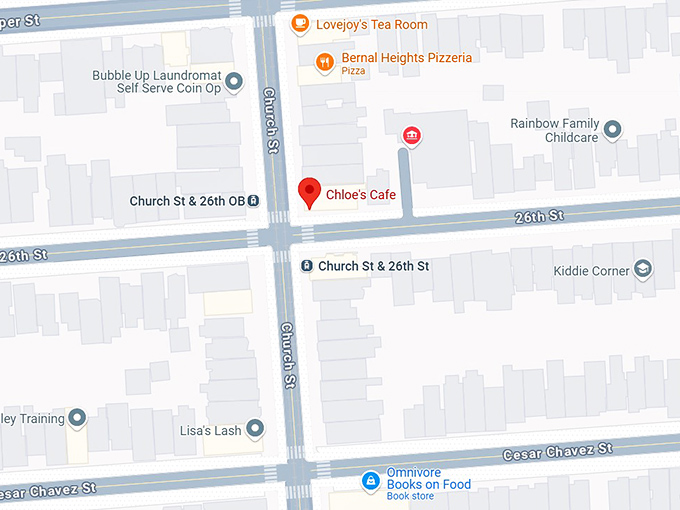 16. chloe's cafe map