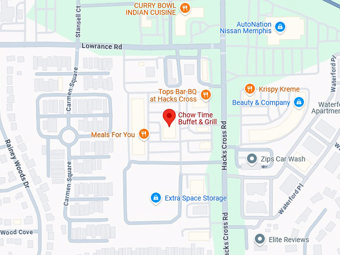 16. chow time buffet & grill map