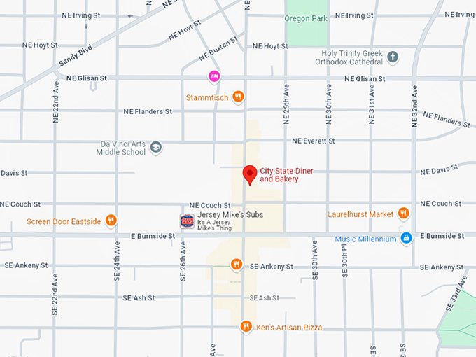 16. city state diner and bakery map