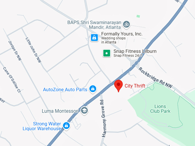 16. city thrift map