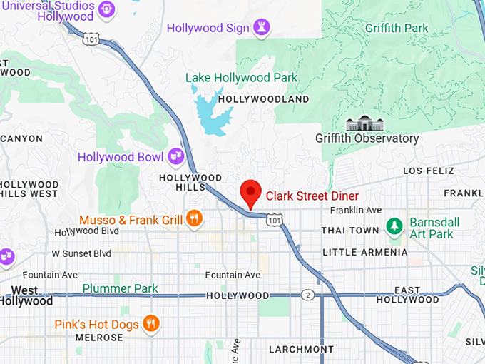 clark street diner map
