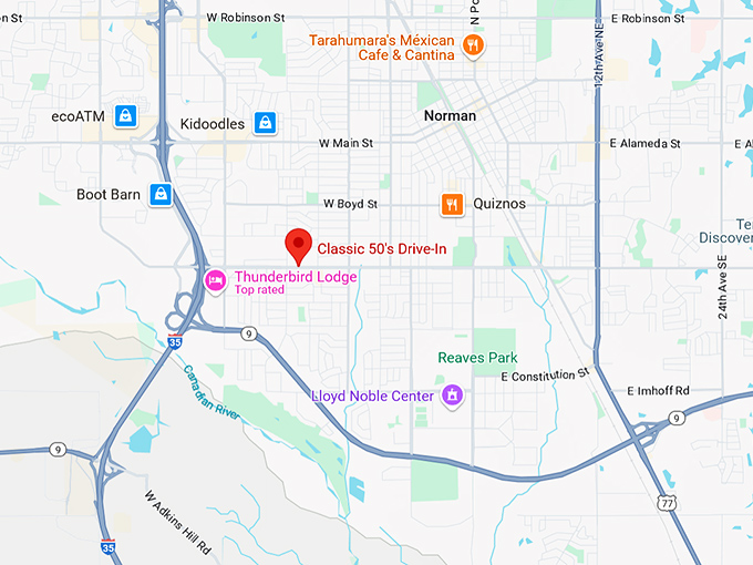 16. classic 50's drive in map