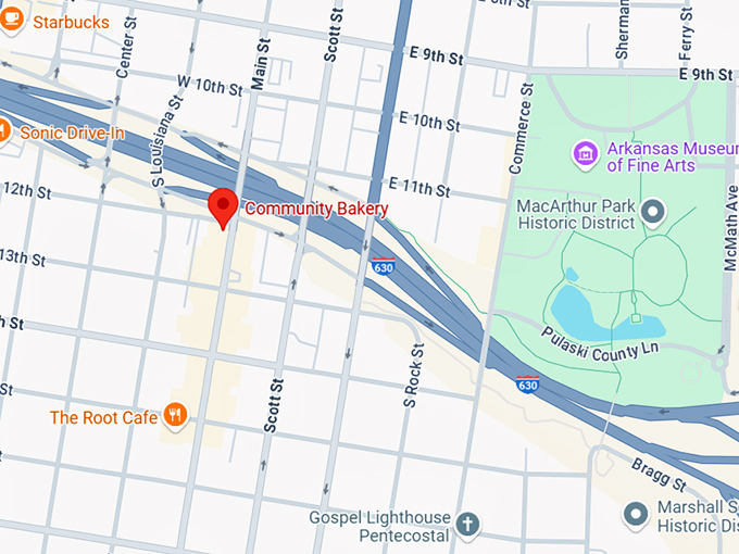 16. community bakery (1200 main st) map