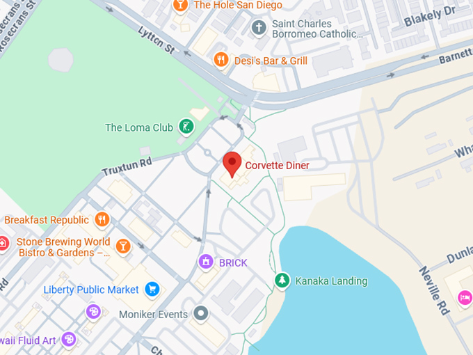 16. corvette diner map