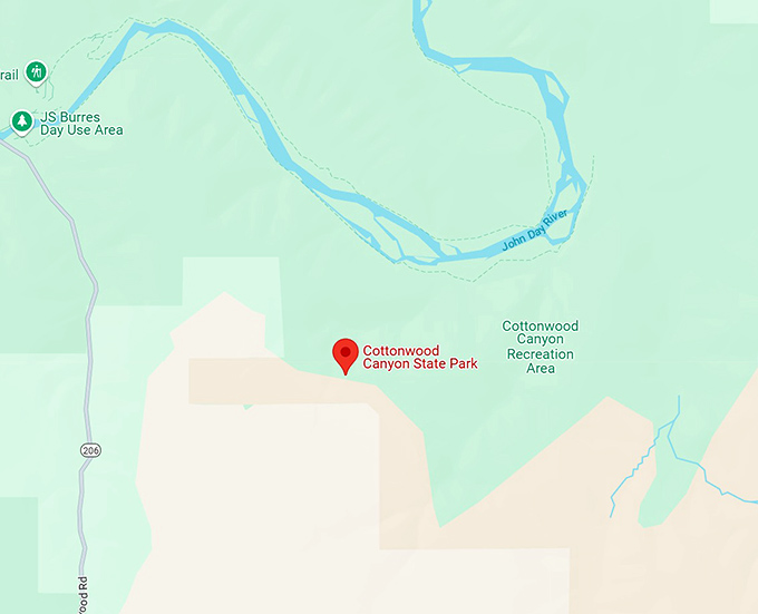 16. cottonwood canyon state park map