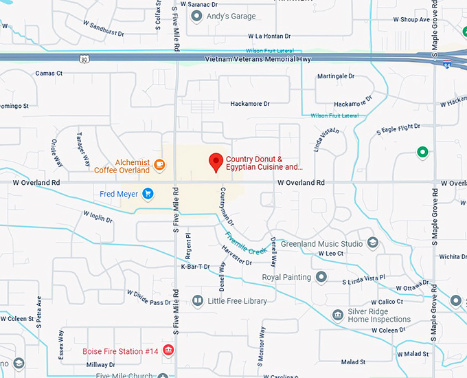 16. country donut & egyptian cuisine and market map