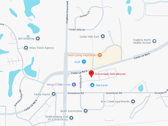 16. crossroads delicatessen map