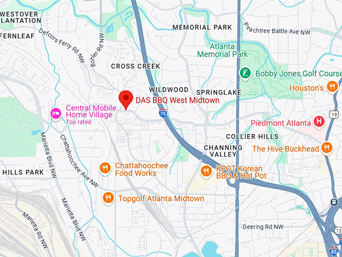 16. das bbq west midtown map