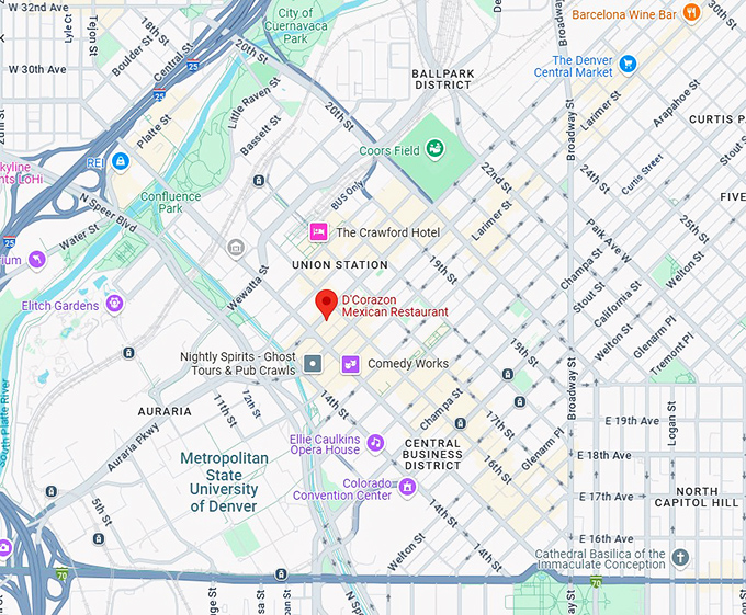 16. d'corazon mexican restaurant map