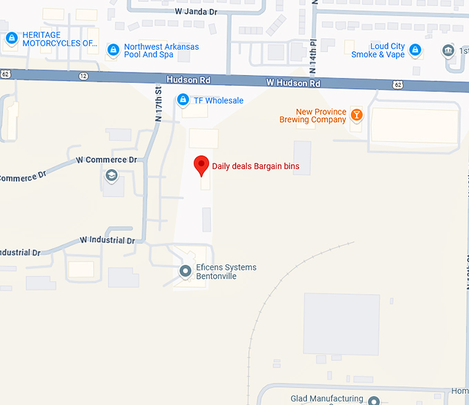 16. daily deals bargain bins map