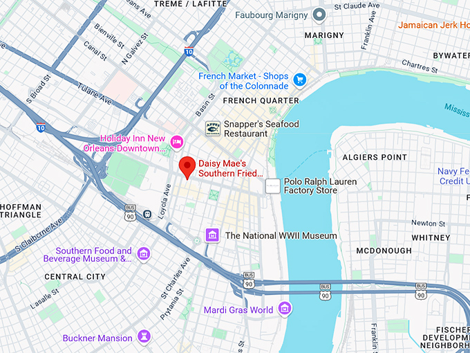 16. daisy mae's southern fried chicken & breakfast map