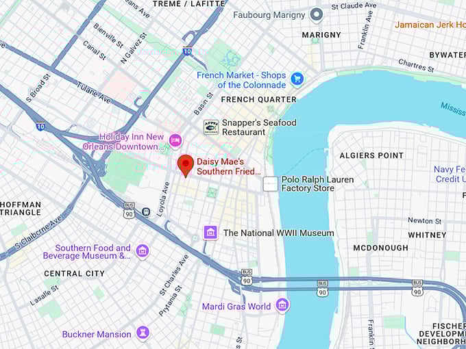 16. daisy mae's southern fried chicken & breakfast map