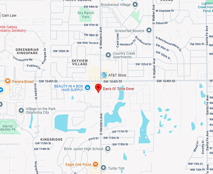 16. dan's ol' time diner map