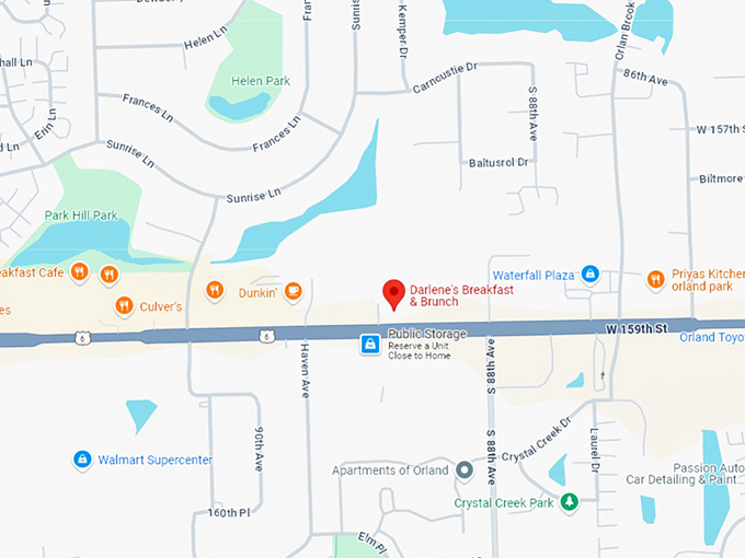 16. darlene's breakfast & brunch map