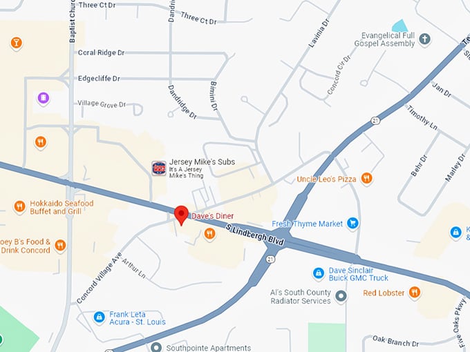 16. dave's diner map