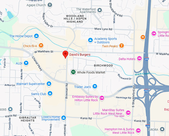 16. david's burgers map