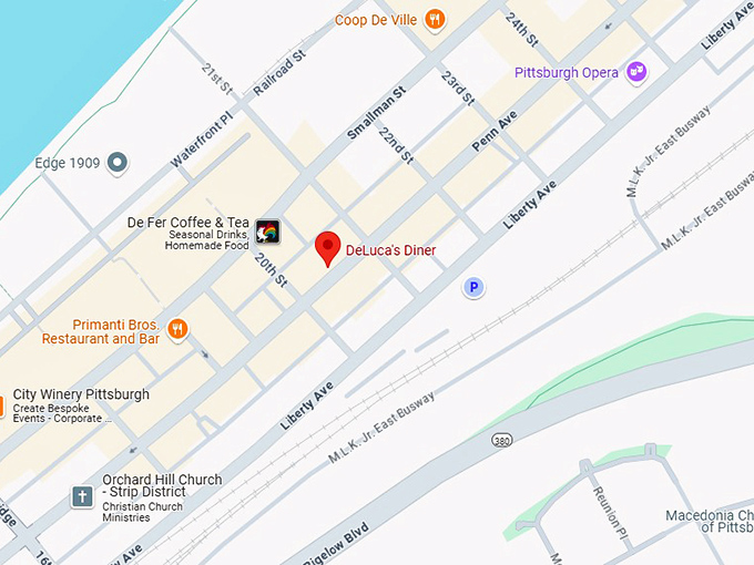 16. deluca's diner map